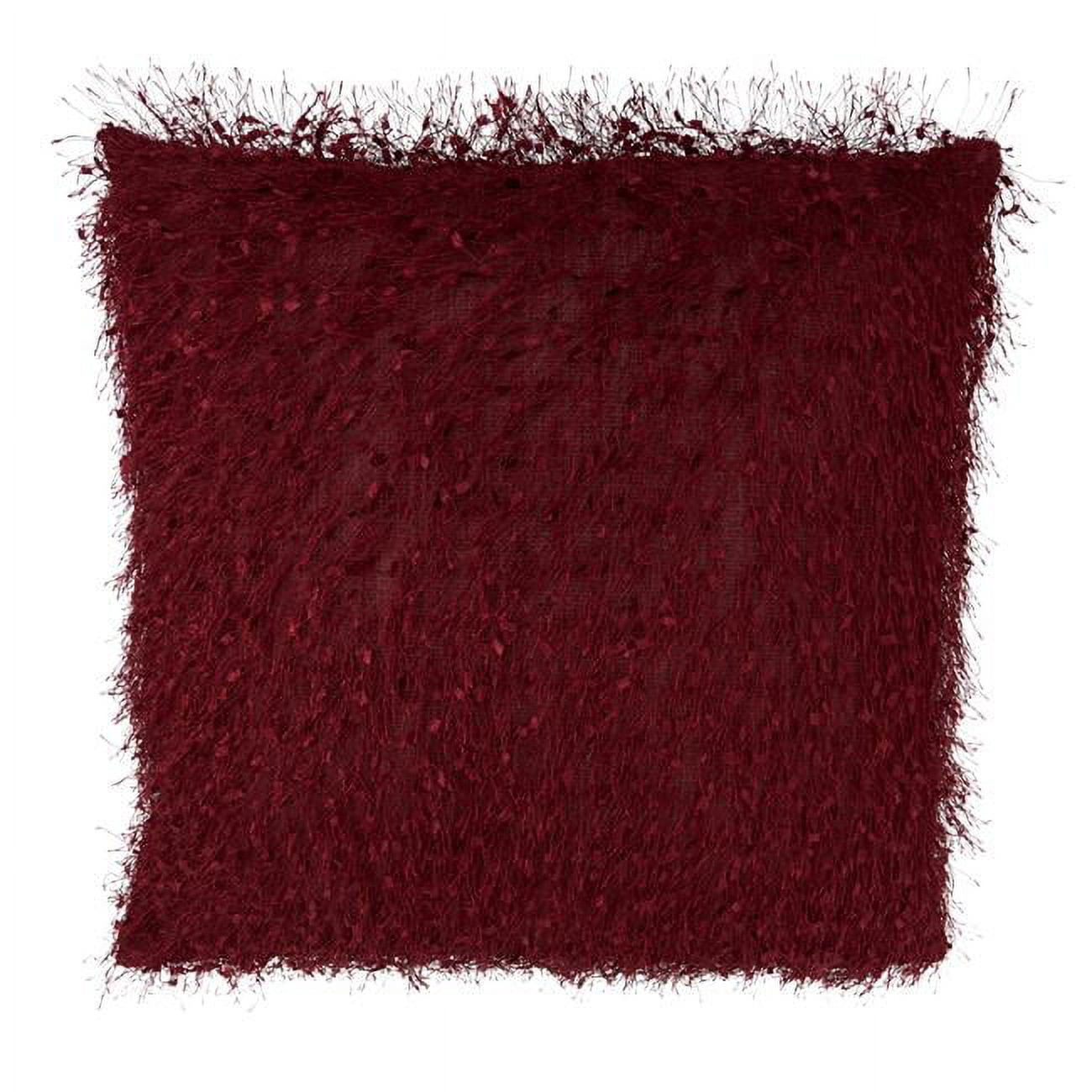 Saro Lifestyle 929.BU18SP 18 in. Shaggy Shimmer Square Poly-Filled ...