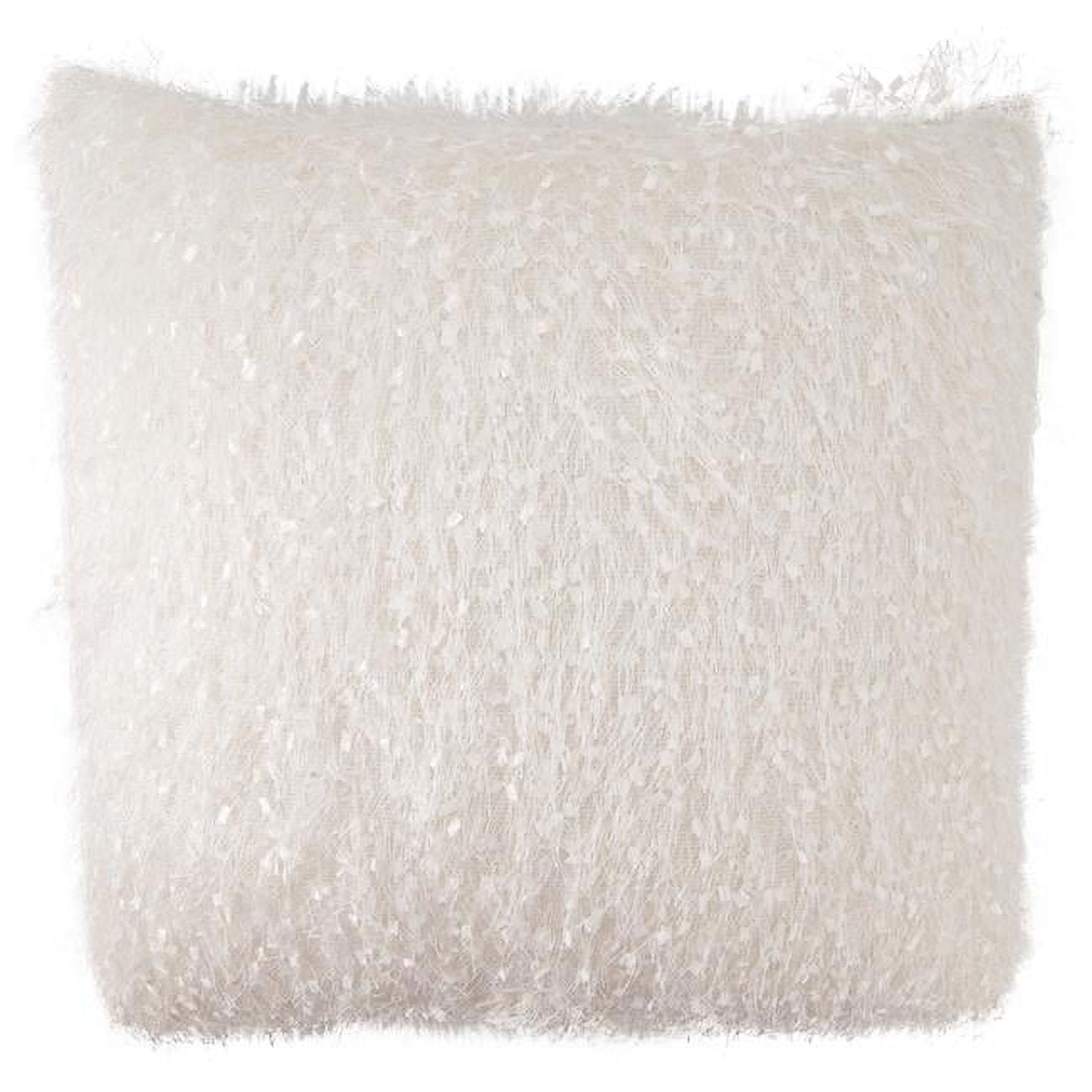 Saro Lifestyle 929.I18SP 18 in. Shaggy Shimmer Square Poly-Filled ...