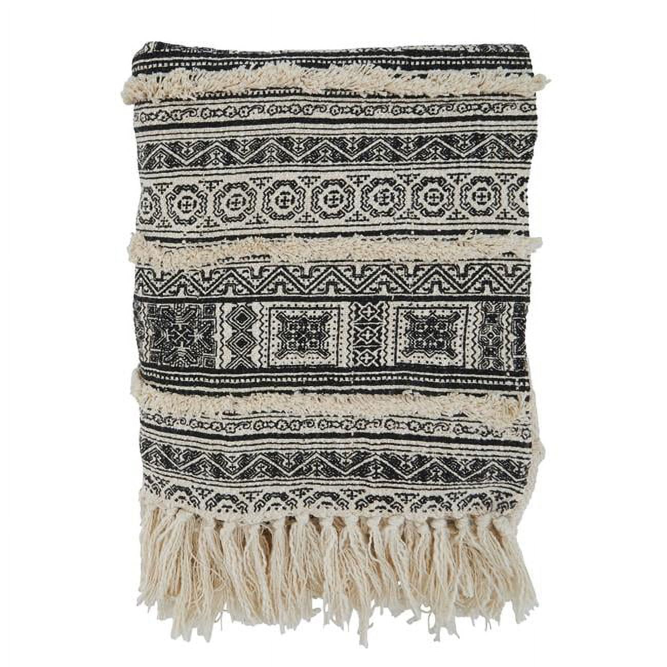 Saro Lifestyle Block Print Embellished Throw Blanket - Walmart.com