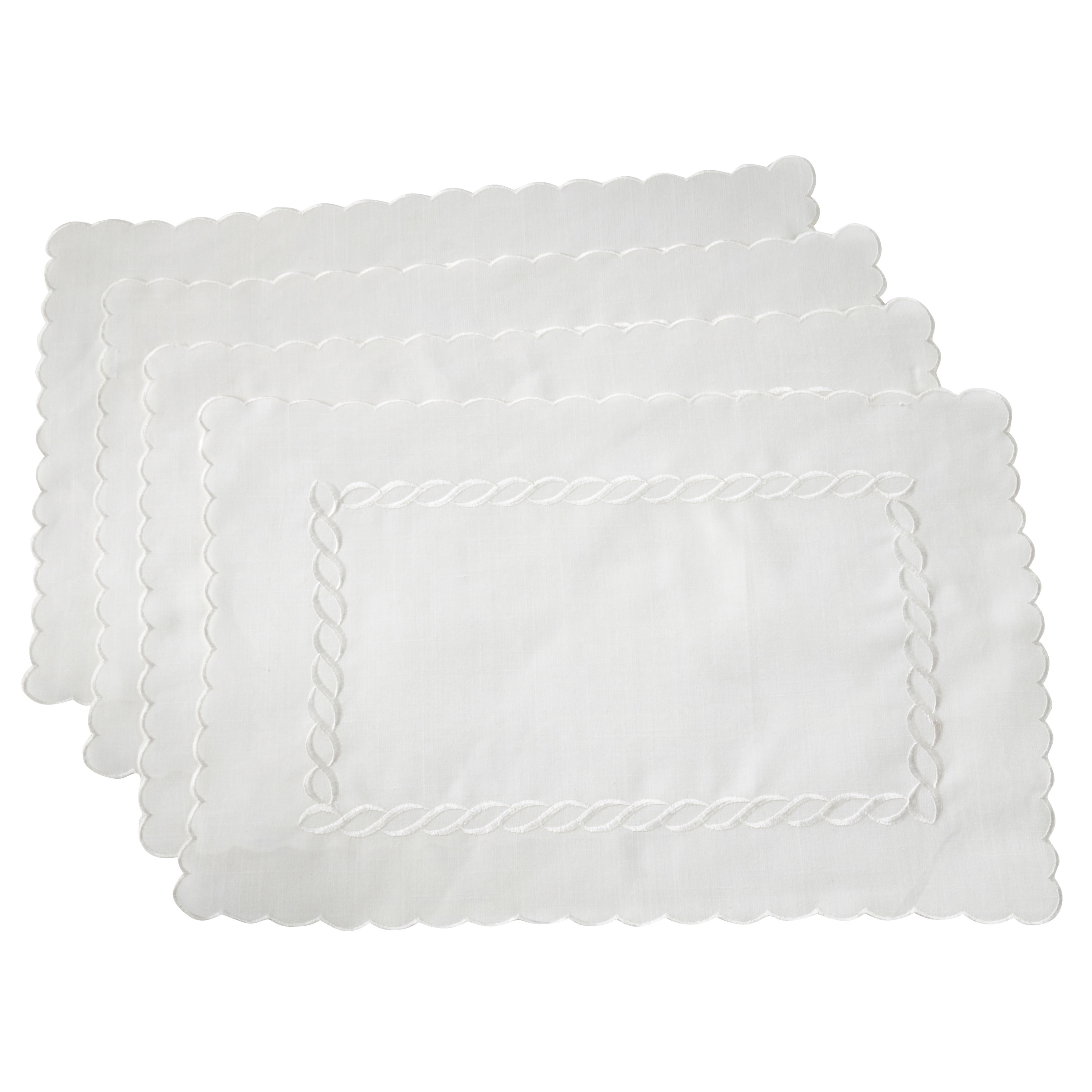 Saro Lifestyle Braided Embroidery Placemat (Set of 4) - Walmart.com