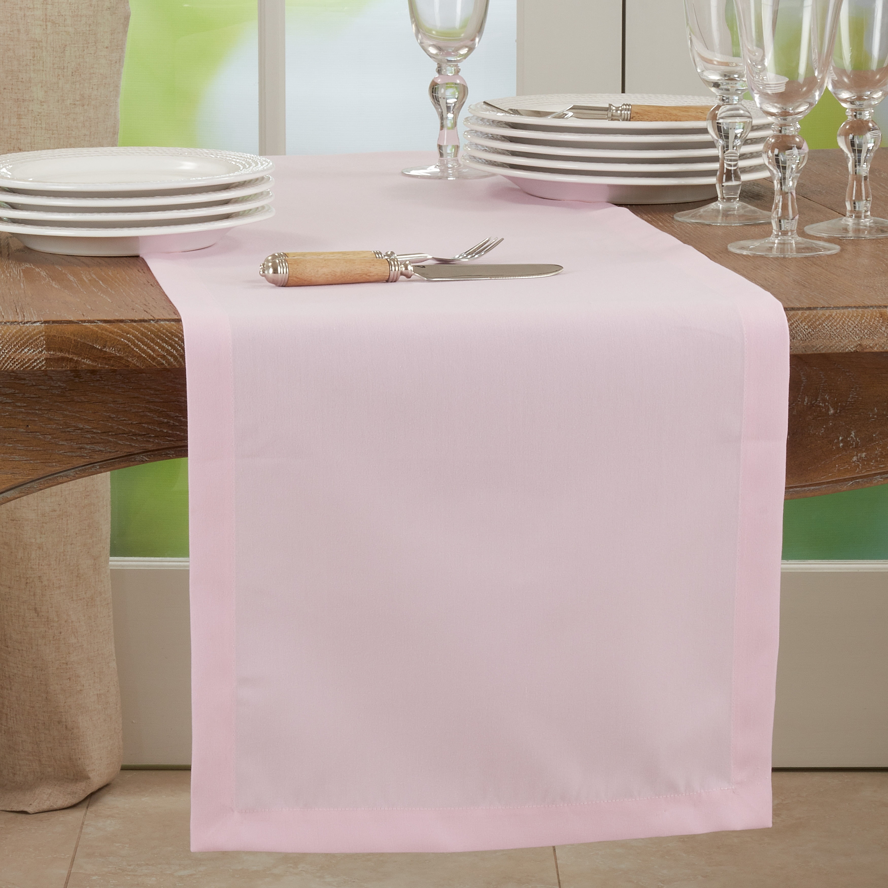 Saro Lifestyle Casual Design Everyday Table Runner - Walmart.com