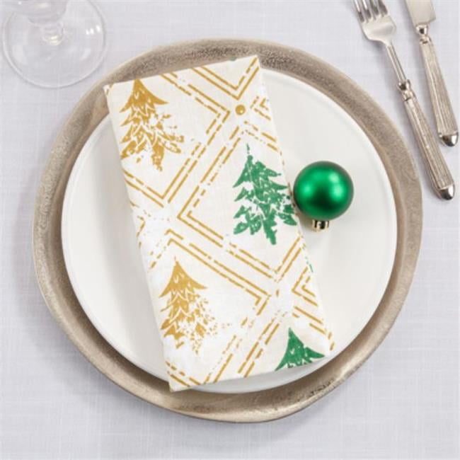Saro Lifestyle Christmas Trees Table Napkin (Set of 4) - Walmart.com