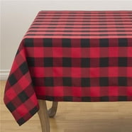 DII Red Buffalo Check Tablecloth 70 Round, 100% Cotton - Walmart.com