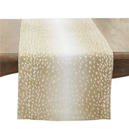 SARO Mongolian Lamb Fur Table Runner - Fog - Walmart.com