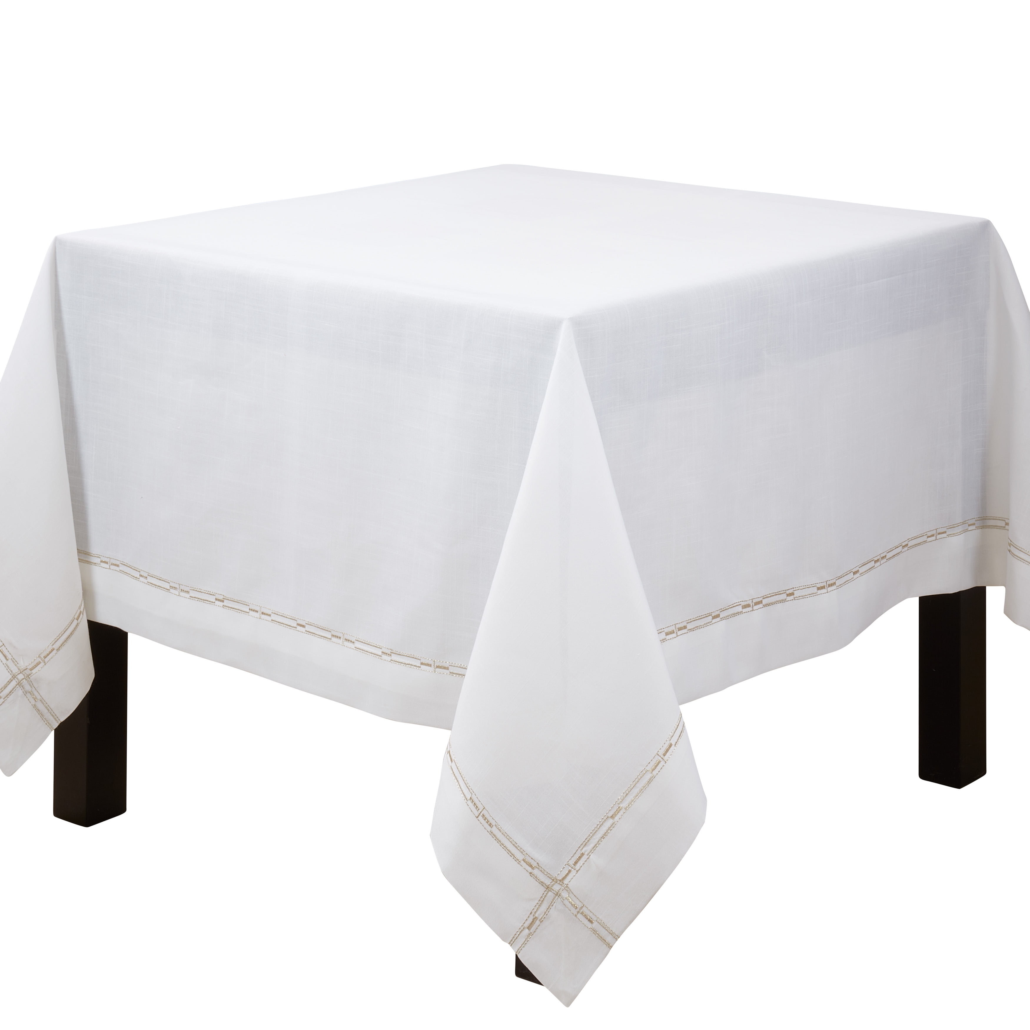 Saro Lifestyle Elegant Embroidered Border Tablecloth - Walmart.com