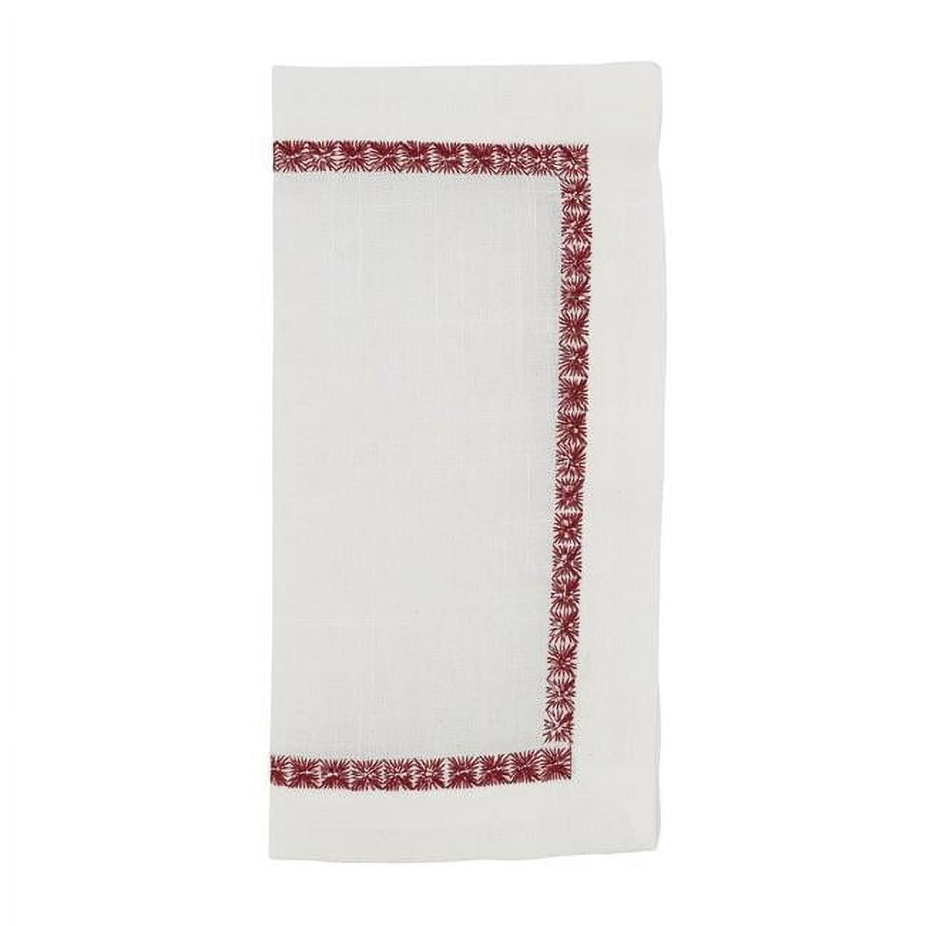 Saro Lifestyle Embroidered Border Cocktail Napkin (Set of 4) - Walmart.com