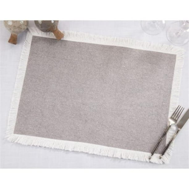Saro Lifestyle Fringe Border Placemat (Set of 4) - Walmart.com