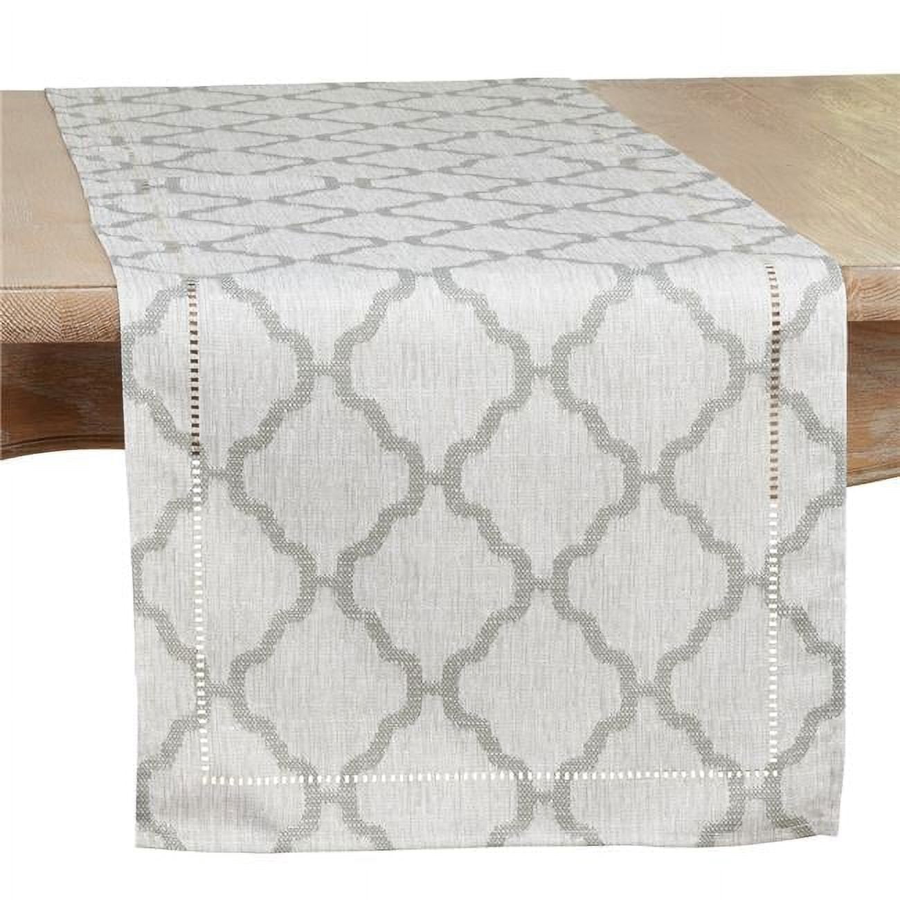 Saro Lifestyle Laser-Cut Hemstitch Table Runner - Walmart.com