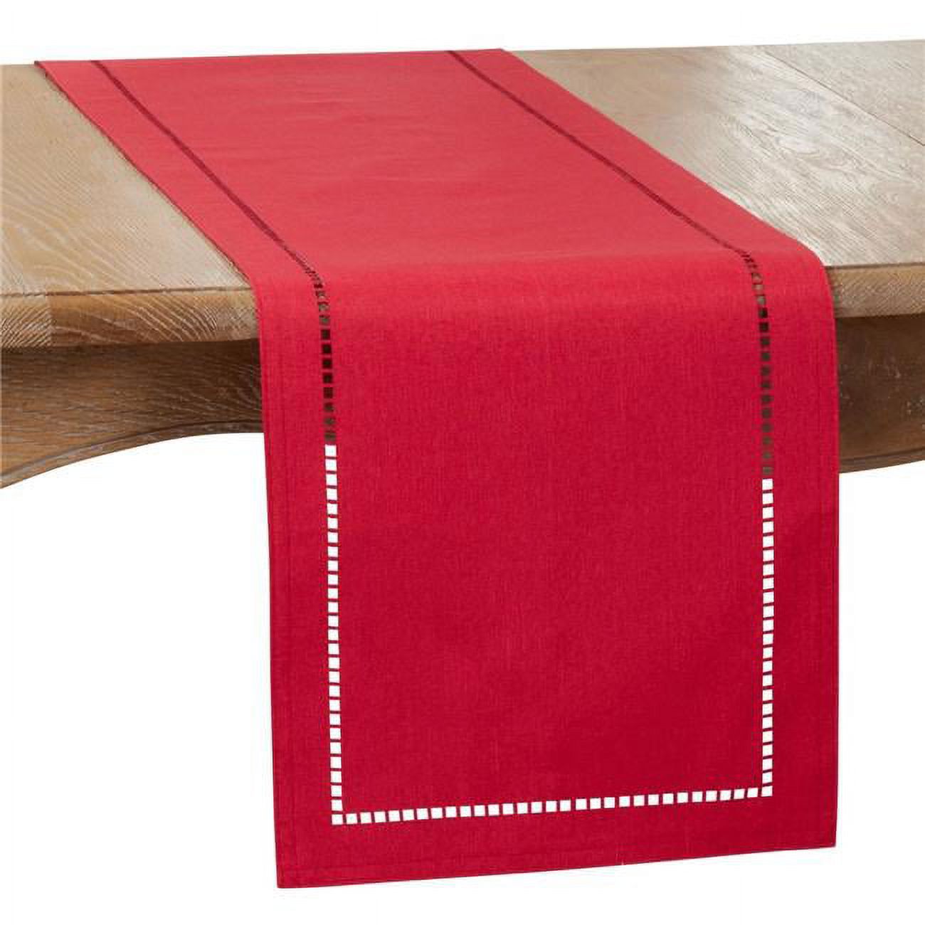 Saro Lifestyle Laser-Cut Hemstitch Table Runner - Walmart.com