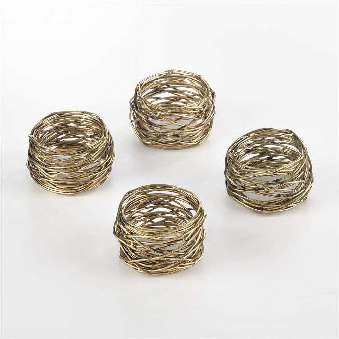 Saro Lifestyle Metal Twine Design Napkin Ring (Set of 4) - Walmart.com