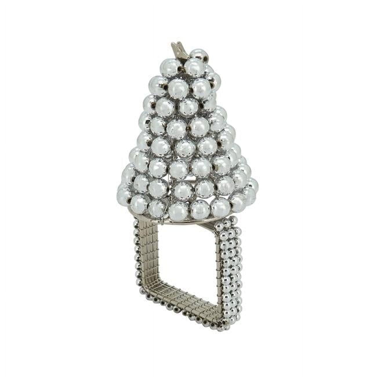 Saro Lifestyle Pearl Christmas Tree Napkin Ring (Set of 4) - Walmart.com