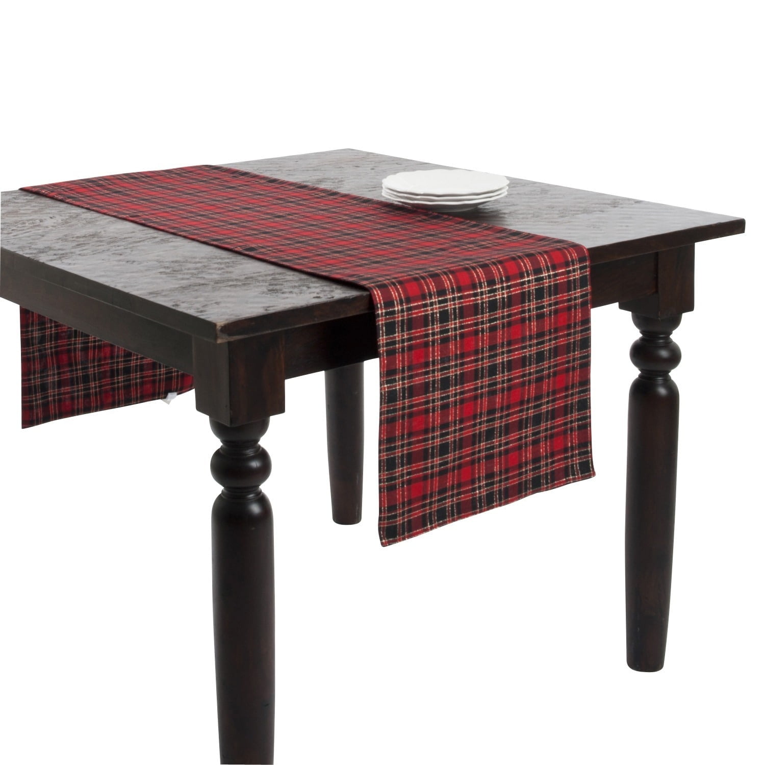 Saro Lifestyle Plaid Design Table Linens 16"x72" -Runner Single ...