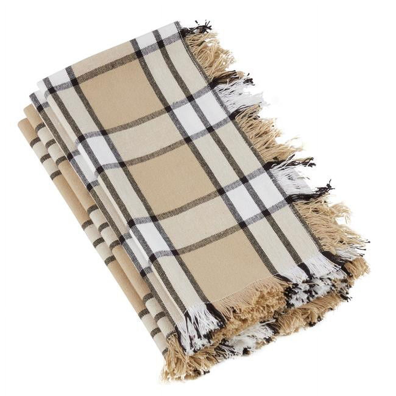 Saro Lifestyle Plaid Design Table Napkin (Set of 4) - Walmart.com