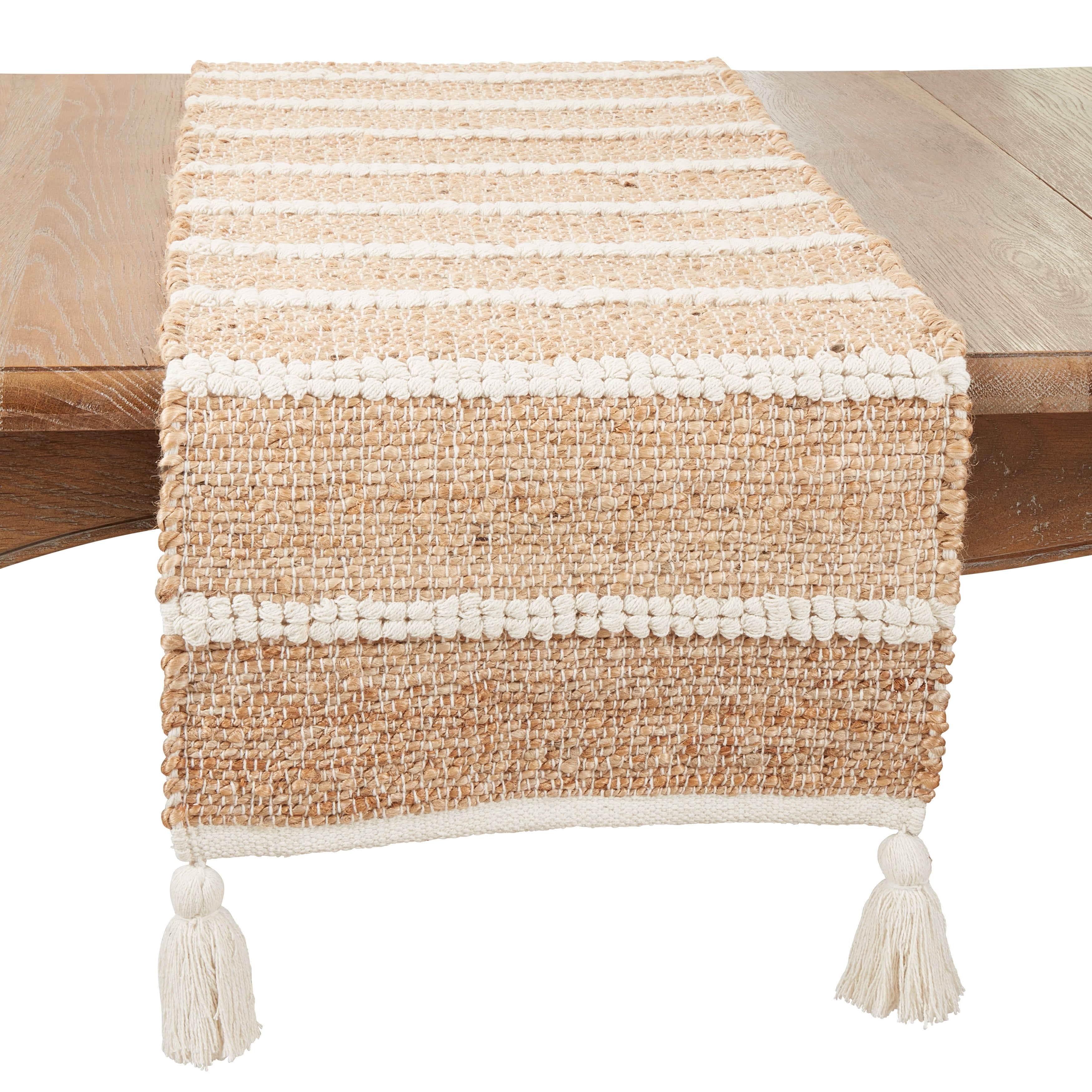 Saro Lifestyle Rustic Charm Woven Stripe Table Runner - Walmart.com