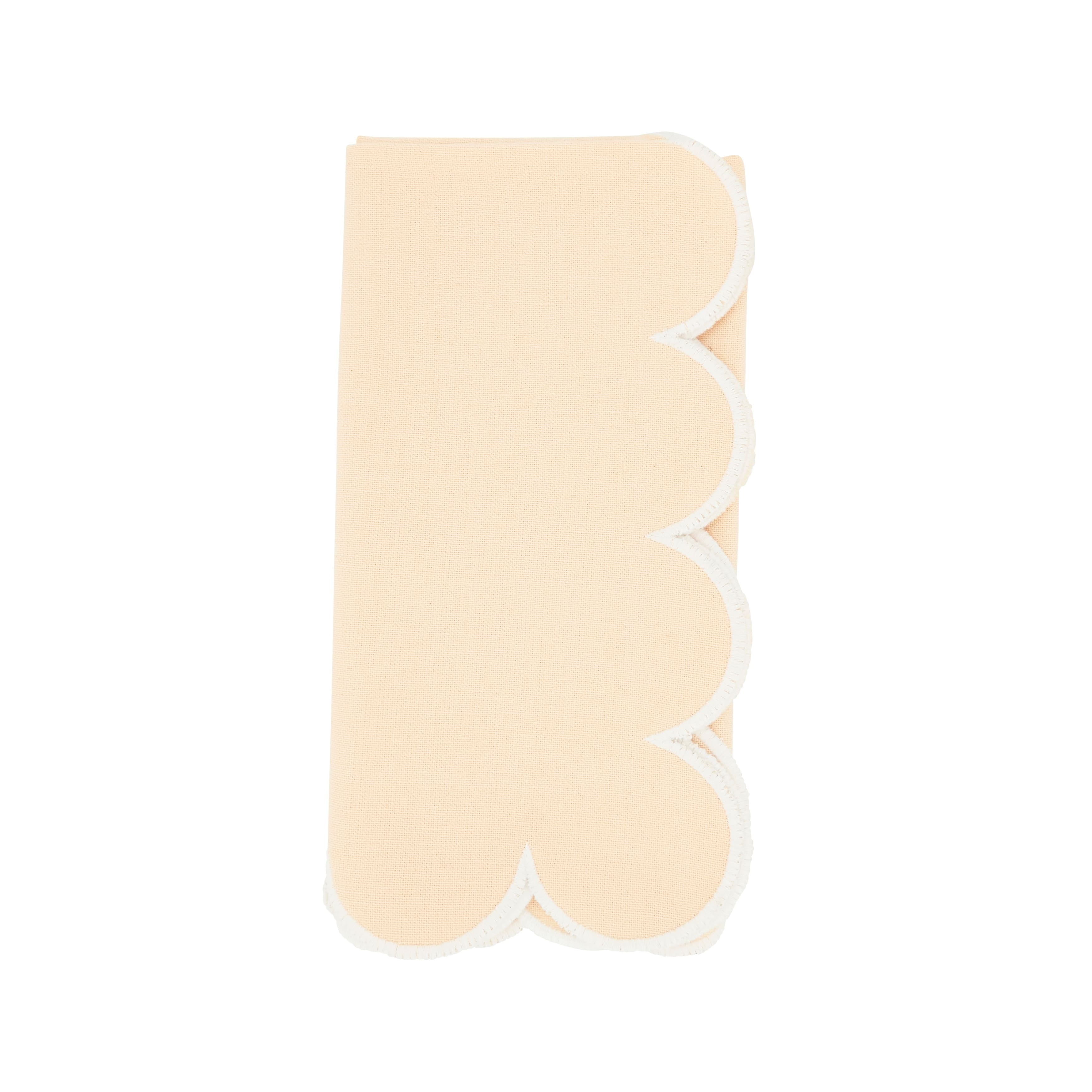 Saro Lifestyle Scalloped Hem Napkin (Set of 4) - Walmart.com