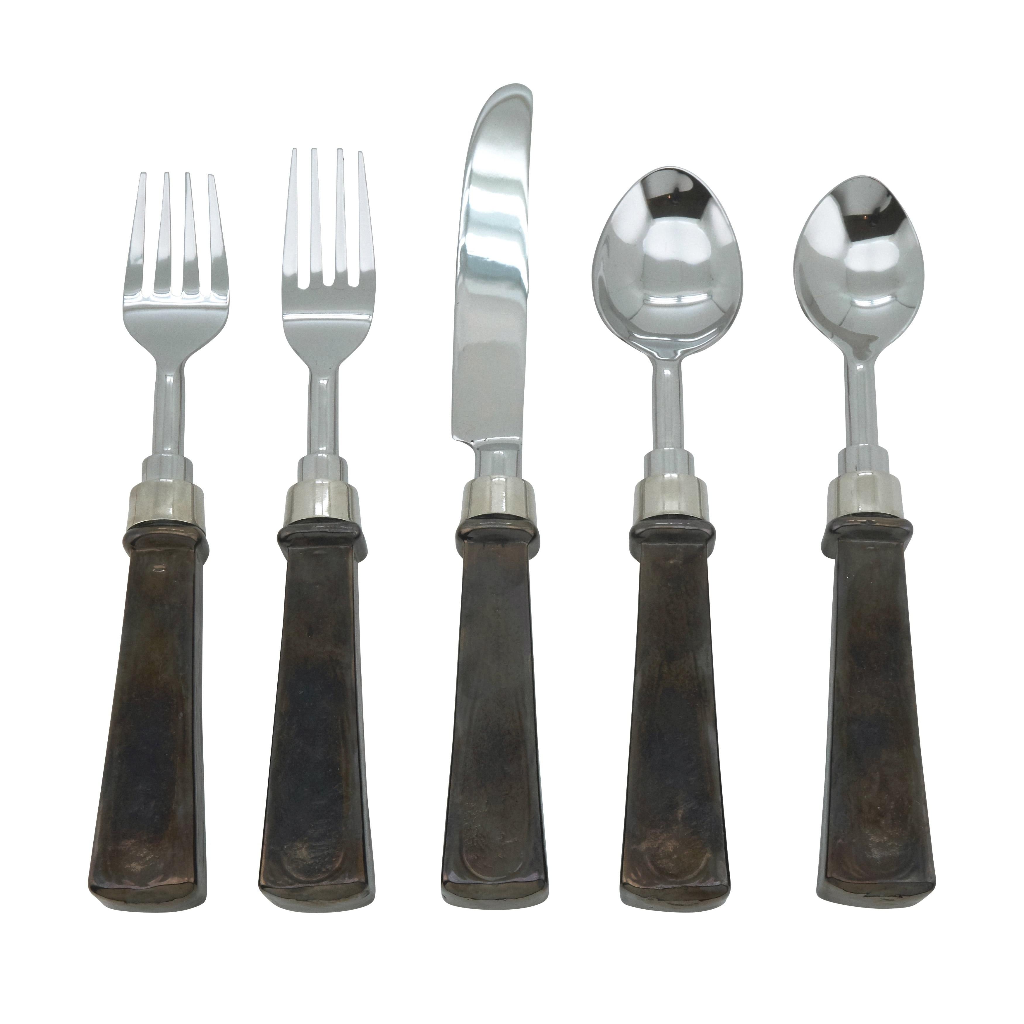 Saro Lifestyle Smokey Glass Flatware With Ombré Design (Set of 5 ...
