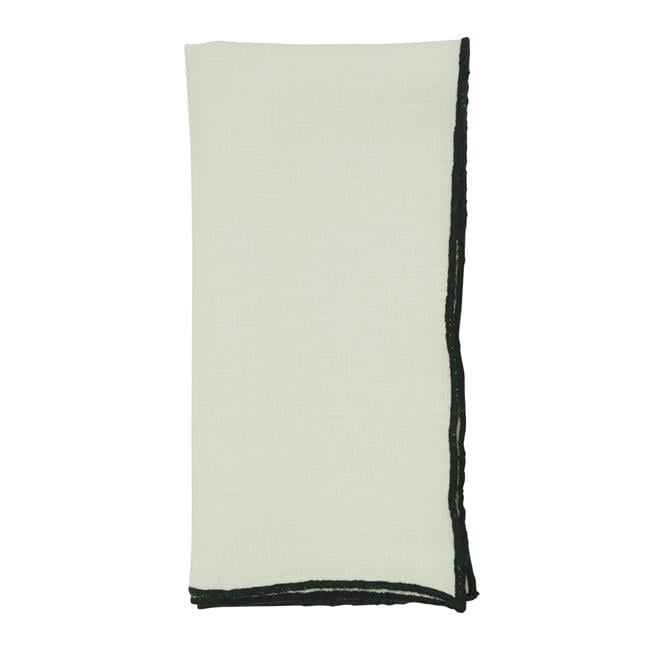 Saro Lifestyle Stonewashed Stitch Border Table Napkin (Set of 4 ...