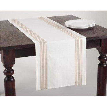 Saro Lifestyle Whip Stitched Design Cotton Table Runner - Walmart.com