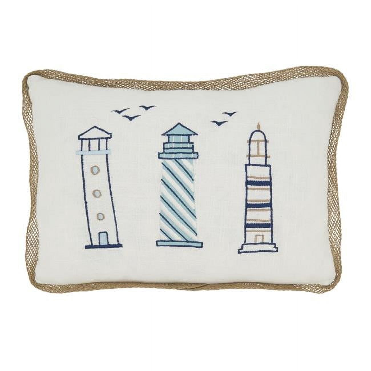 Saro Lifestyle Triple Lighthouse Harmony Down Filled Throw Pillow ...