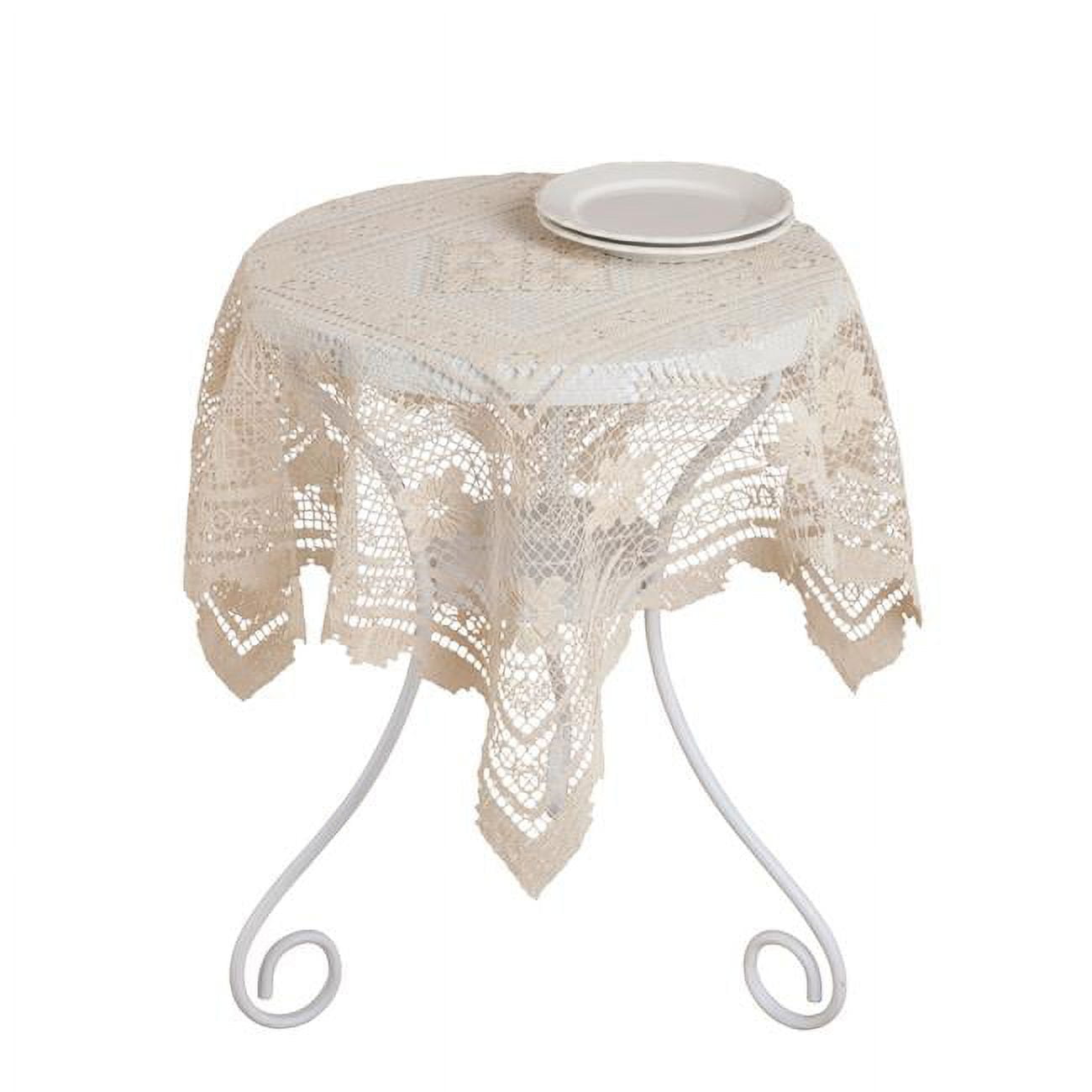 Saro Lifestyle Tuscany Lace 36-inch Table Topper - Walmart.com
