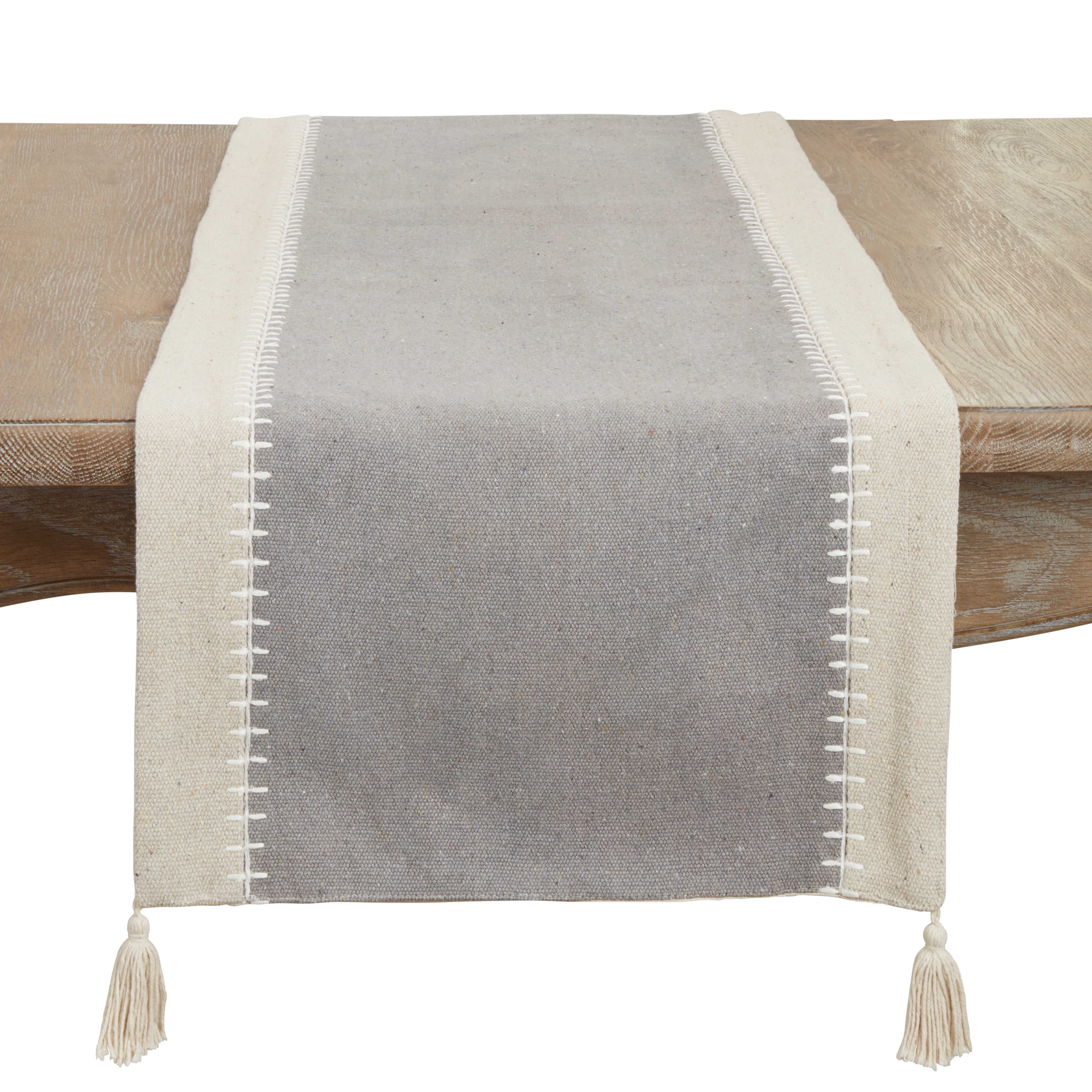 Saro Lifestyle Whipstitched Border Design Table Runner - Walmart.com