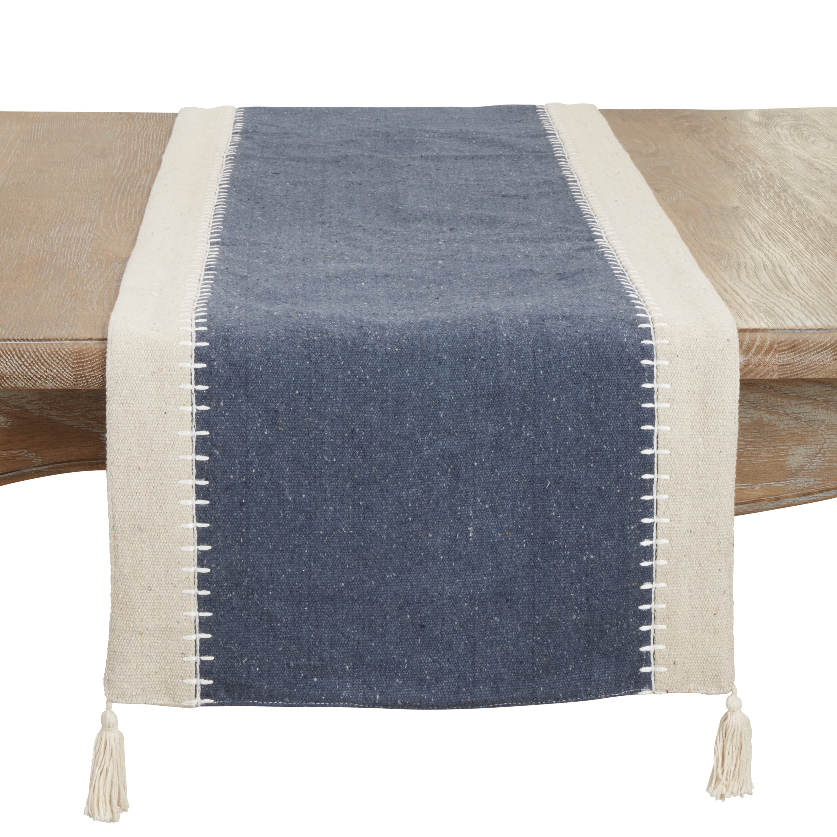 Saro Lifestyle Whipstitched Border Design Table Runner - Walmart.com