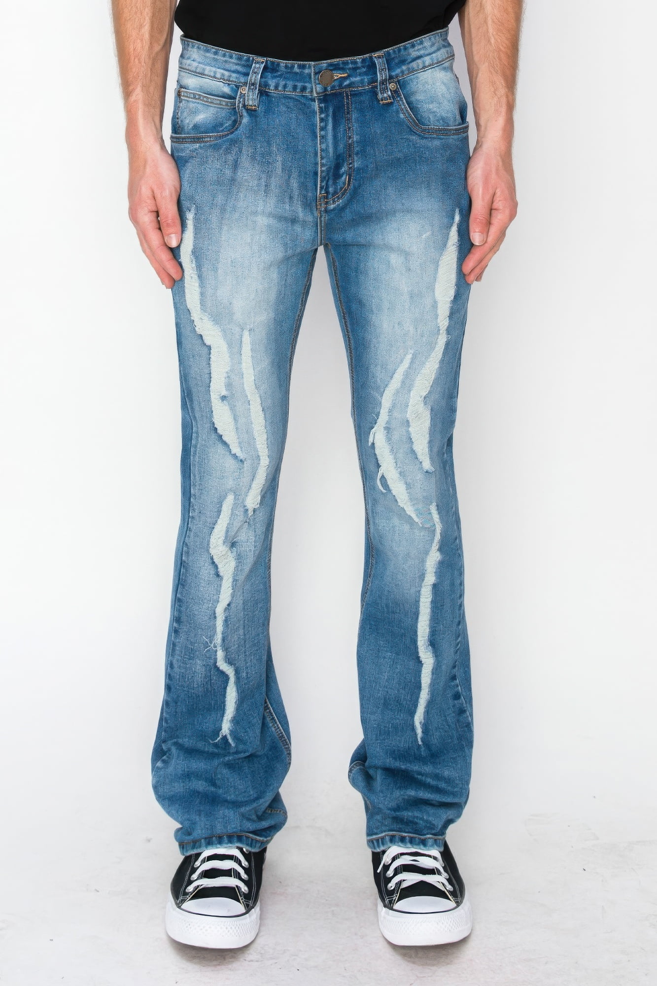 Saronite Bootcut 2 Side Pockets Cotton Full Length Denim Jeans Pants ...