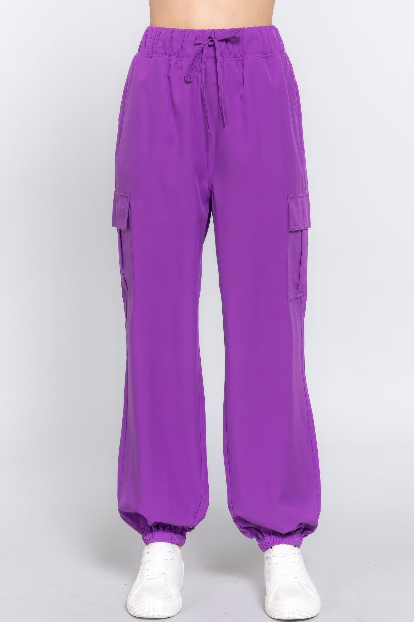Saronite Solid Light Weight Stretch Woven 2 Sides Pockets Full Length ...