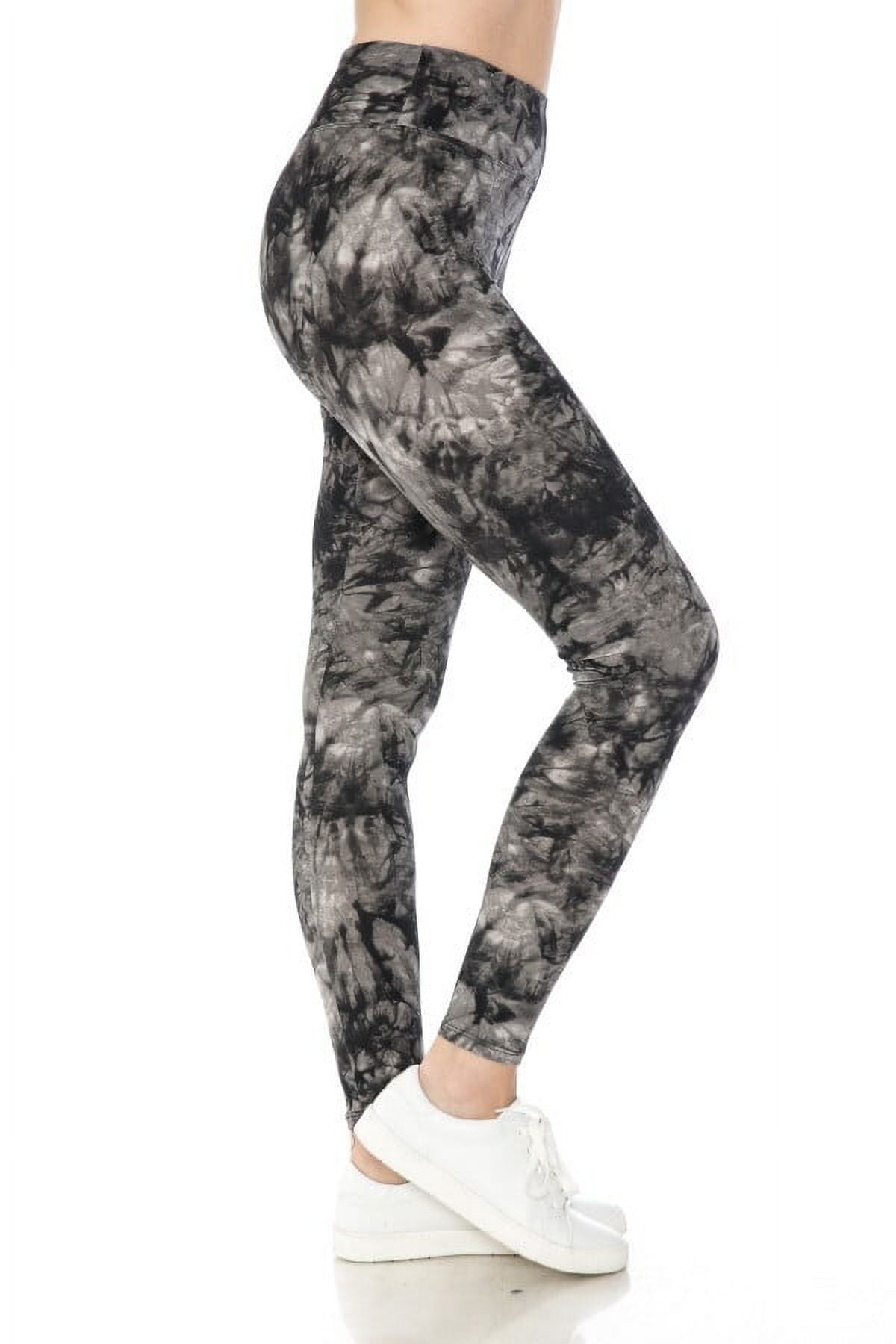 Saronite Tie Dye Printed High Waisted Full Length Yoga Leggings (Women ...