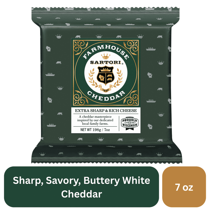Sartori Farmhouse Cheddar Cheese Block Specialty Cheese, 7 oz ...