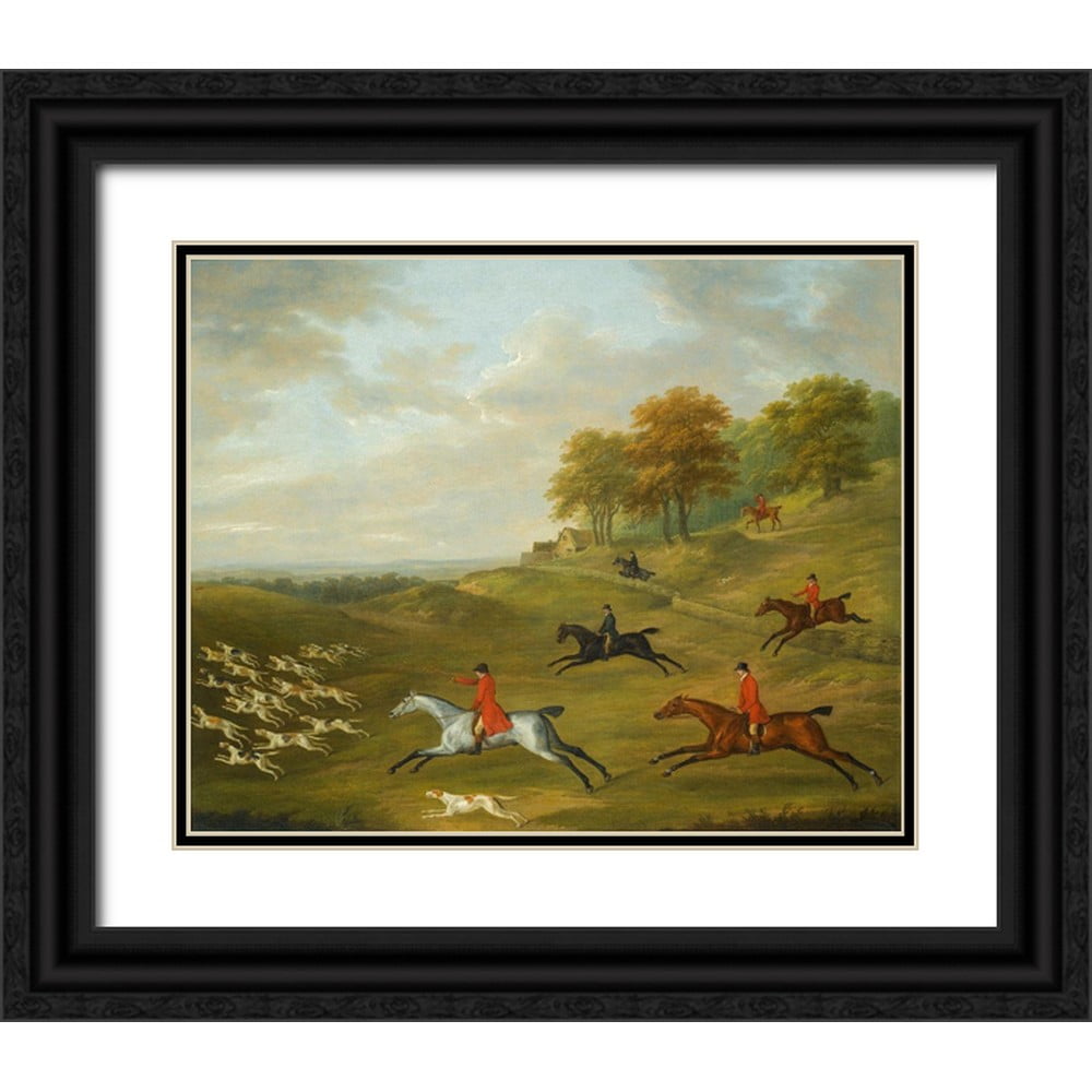 Sartorius, J.N. 31x26 Black Ornate Wood Framed with Double Matting ...