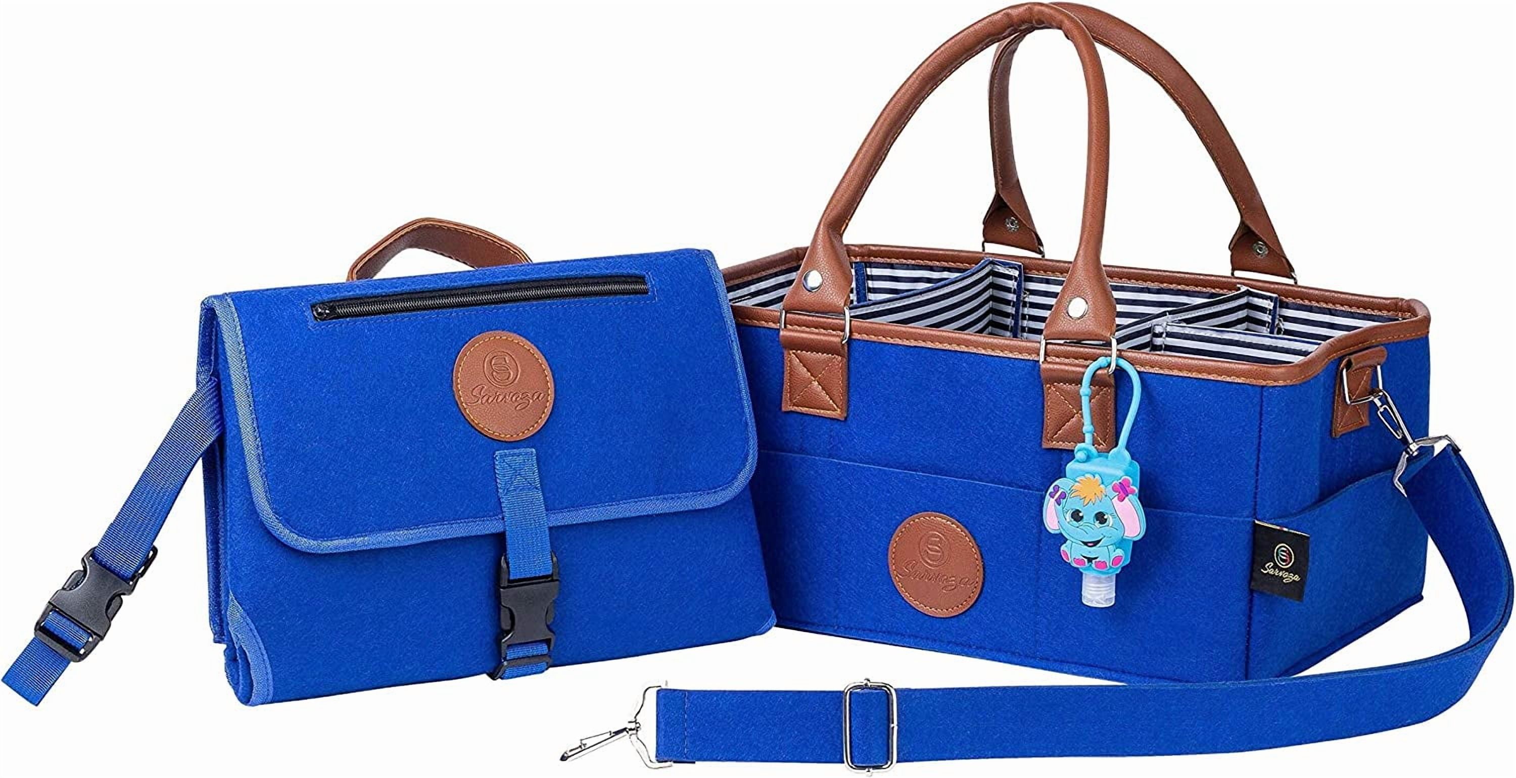Sarvoza Diaper Caddy Organizer Storage Tote with Portable Changing Pads ...