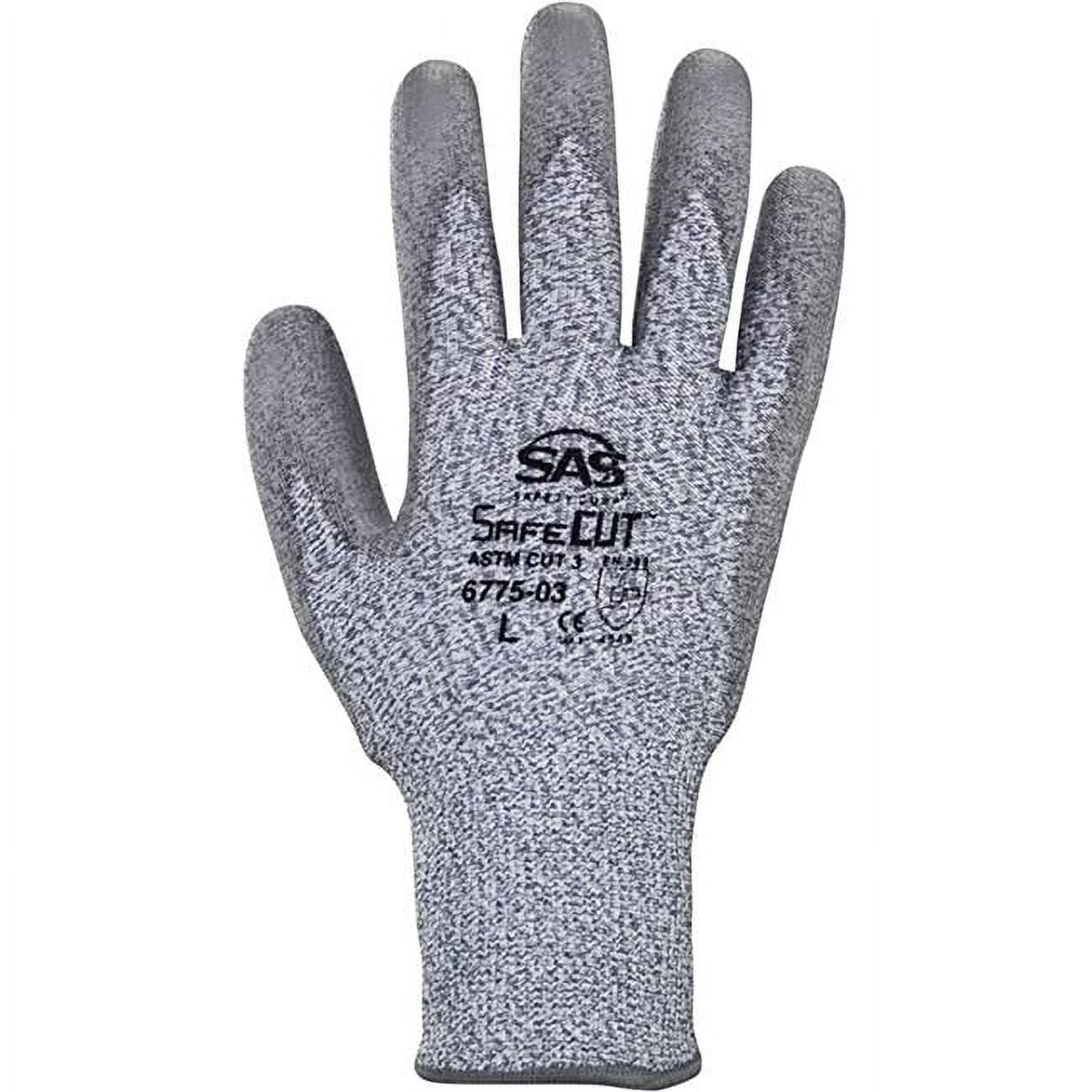 Sas Safety SAS-6775-04 SafeCut HPPE Knit Glove with PU Palm - Extra ...