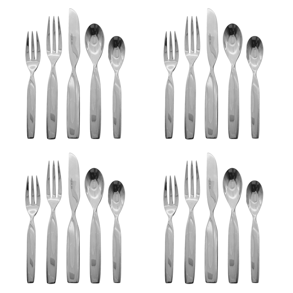 Sasaki 20pc Double Helix Stainless Steel Flatware Set, Service for Four ...