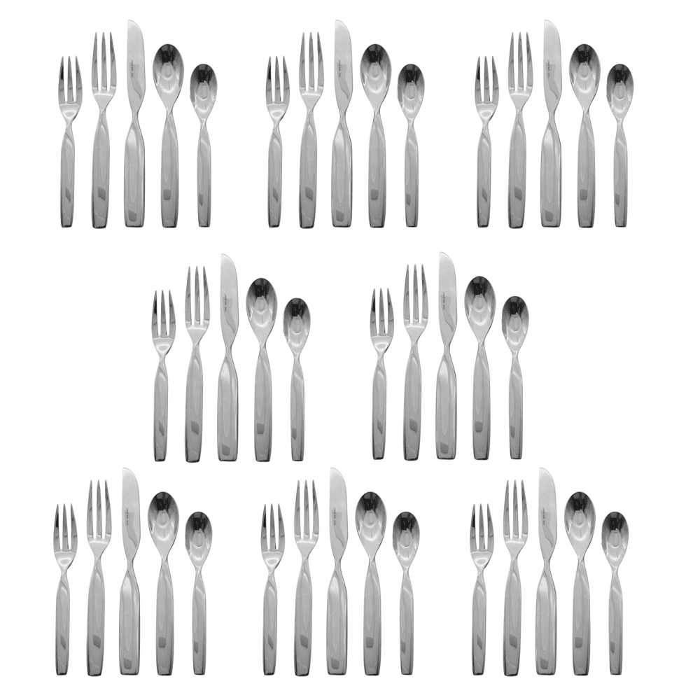 Sasaki 40pc Double Helix Stainless Steel Flatware Set, Service for ...