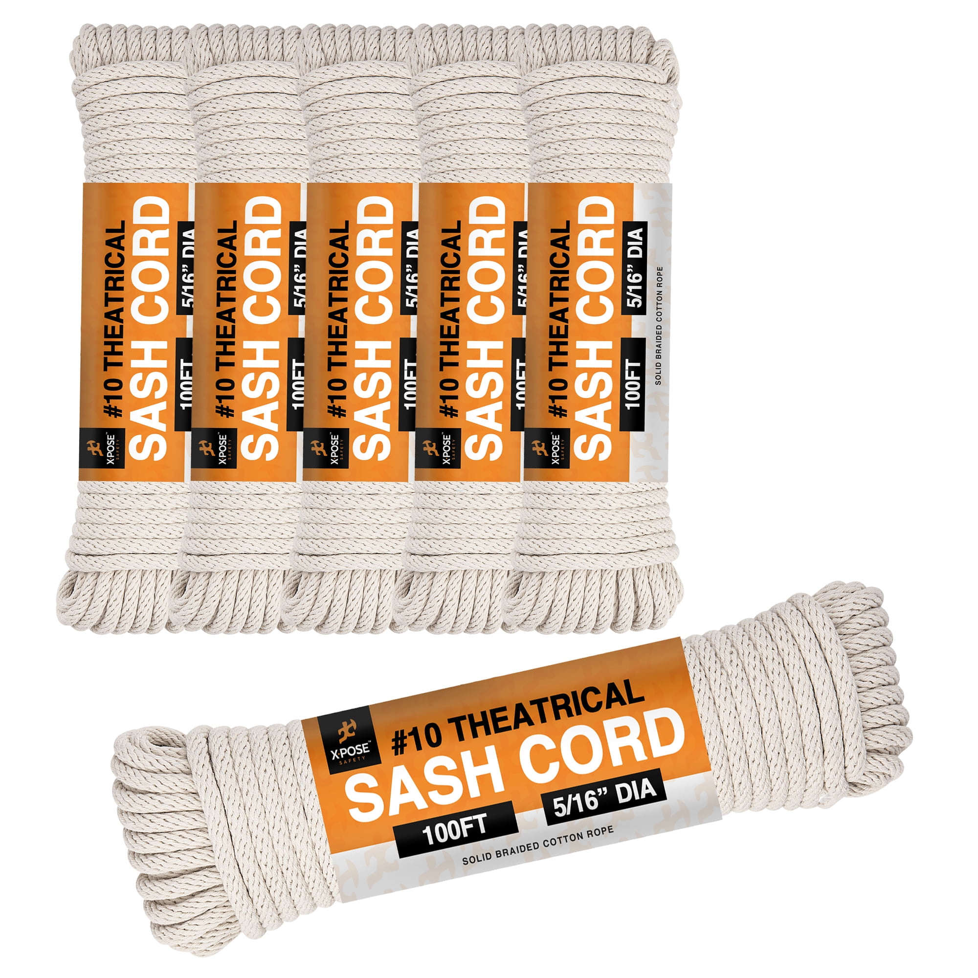 Sash Cord - White Cotton and Nylon Rope - 5/16 Inch x 100 Ft Rope ...