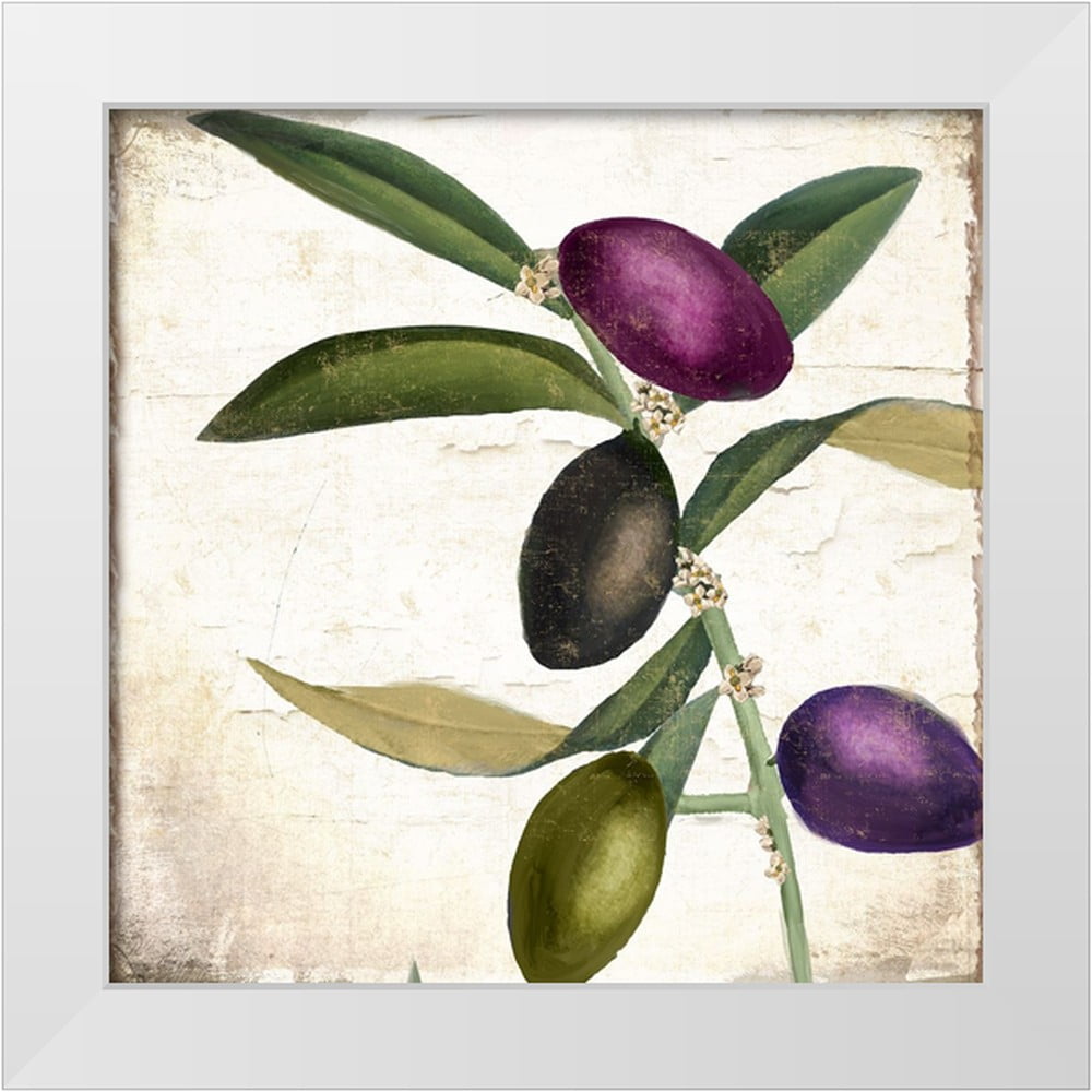 Sasha 12x12 White Modern Wood Framed Museum Art Print Titled - Olive ...