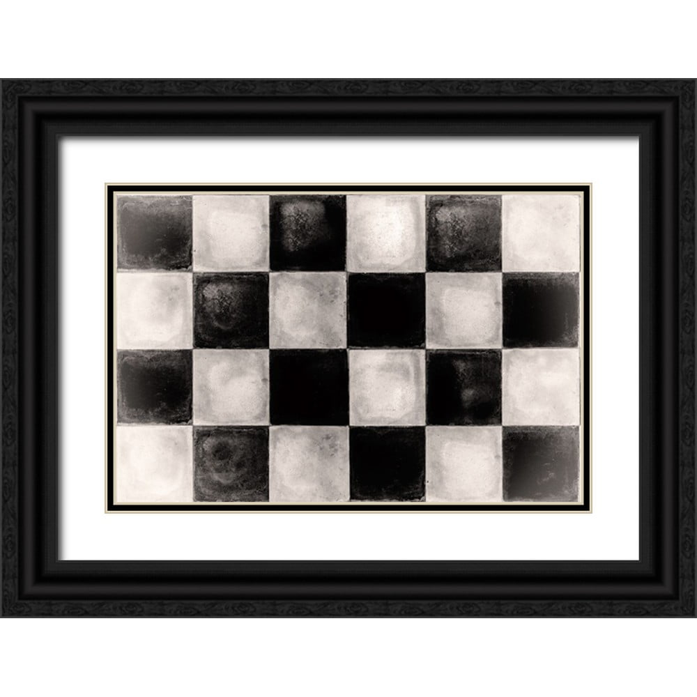 Sasha 14x11 Black Ornate Wood Framed with Double Matting Museum Art ...