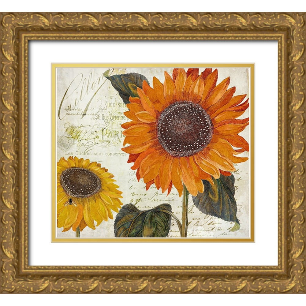 Sasha 17x15 Gold Ornate Wood Framed With Double Matting Museum Art