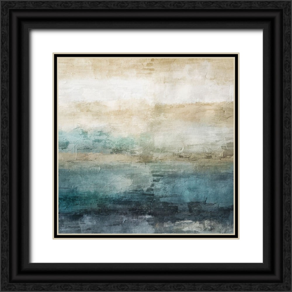 Sasha 20x20 Black Ornate Wood Framed with Double Matting Museum Art ...
