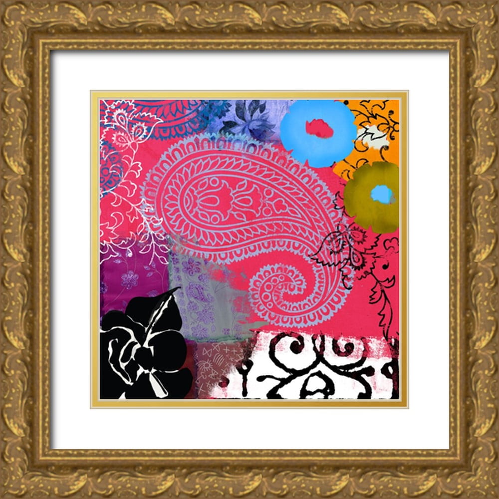 Sasha 20x20 Gold Ornate Wood Framed with Double Matting Museum Art ...