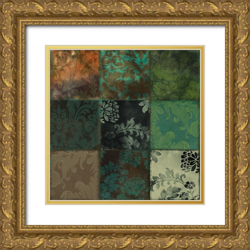 Sasha 20x20 Gold Ornate Wood Framed with Double Matting Museum Art ...