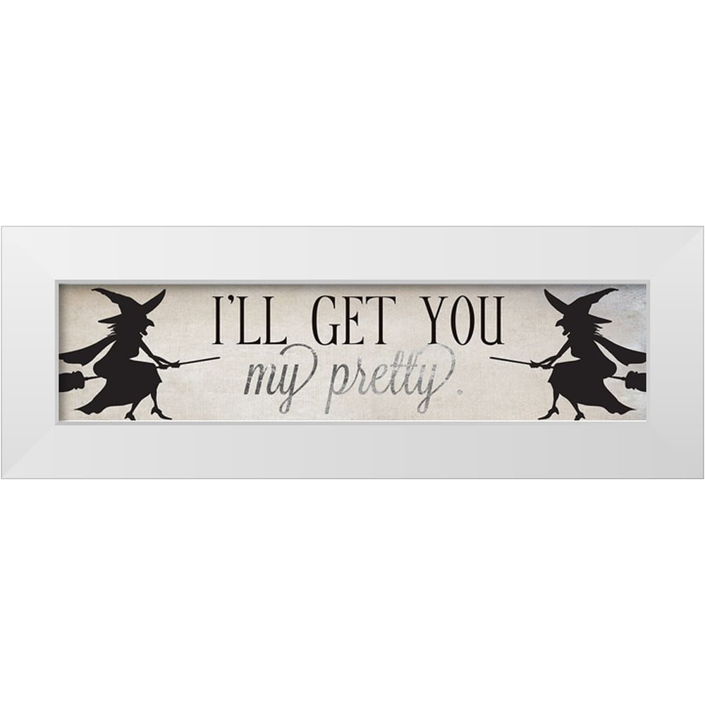 Sasha 24x9 White Modern Wood Framed Museum Art Print Titled - My Pretty ...