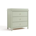 Sasha 3-Drawer Chest with Changing Table Topper (Sage) – GREENGUARD ...
