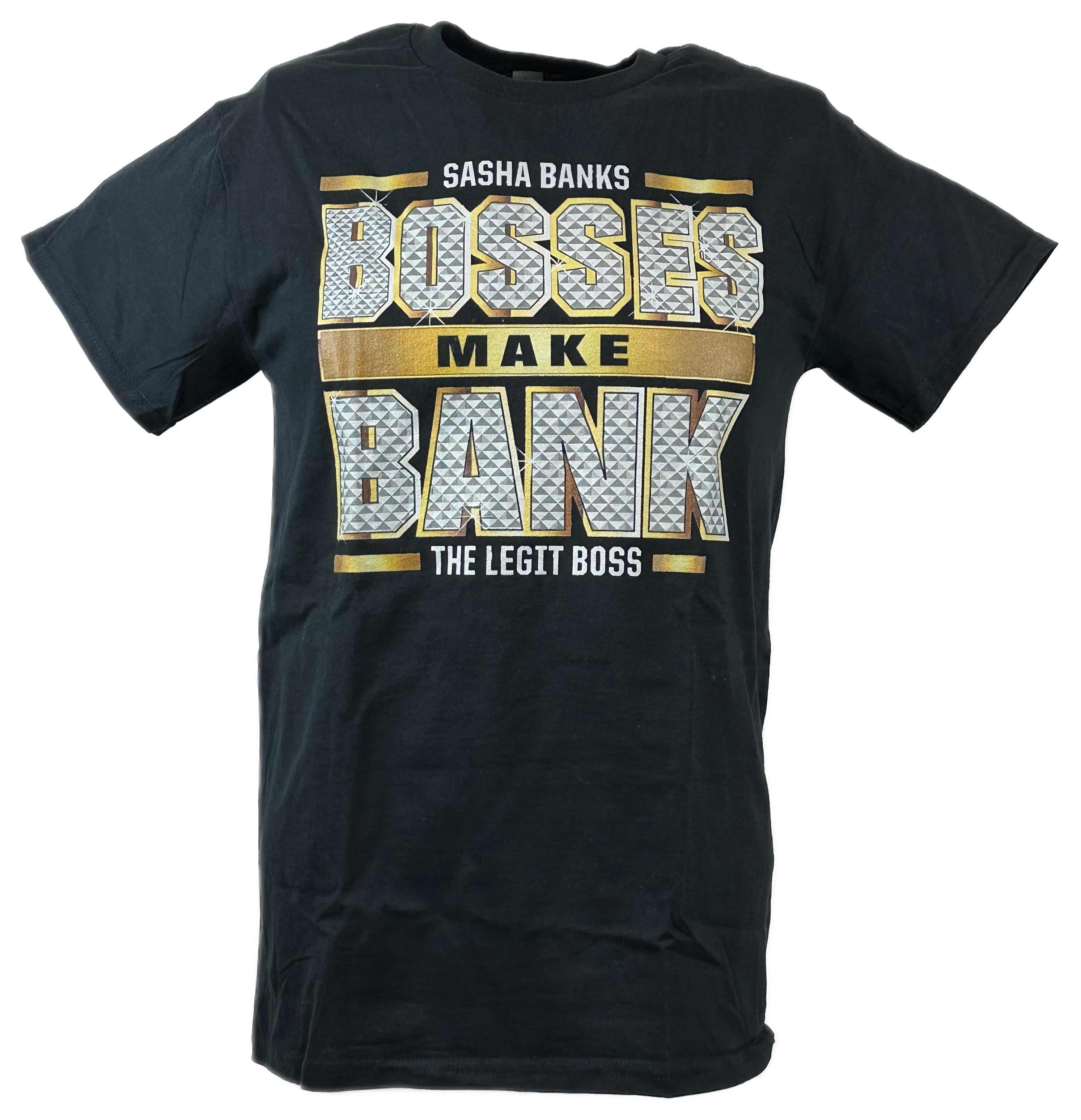 Sasha Banks Bosses Make Bank Black T-shirt - Walmart.com