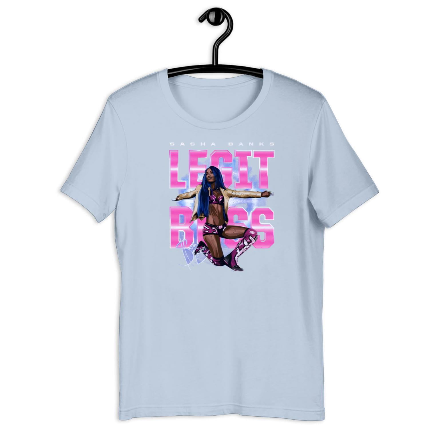Sasha Banks Legit Boss Purple Power Pose T-shirt-TH37964 - Walmart.com