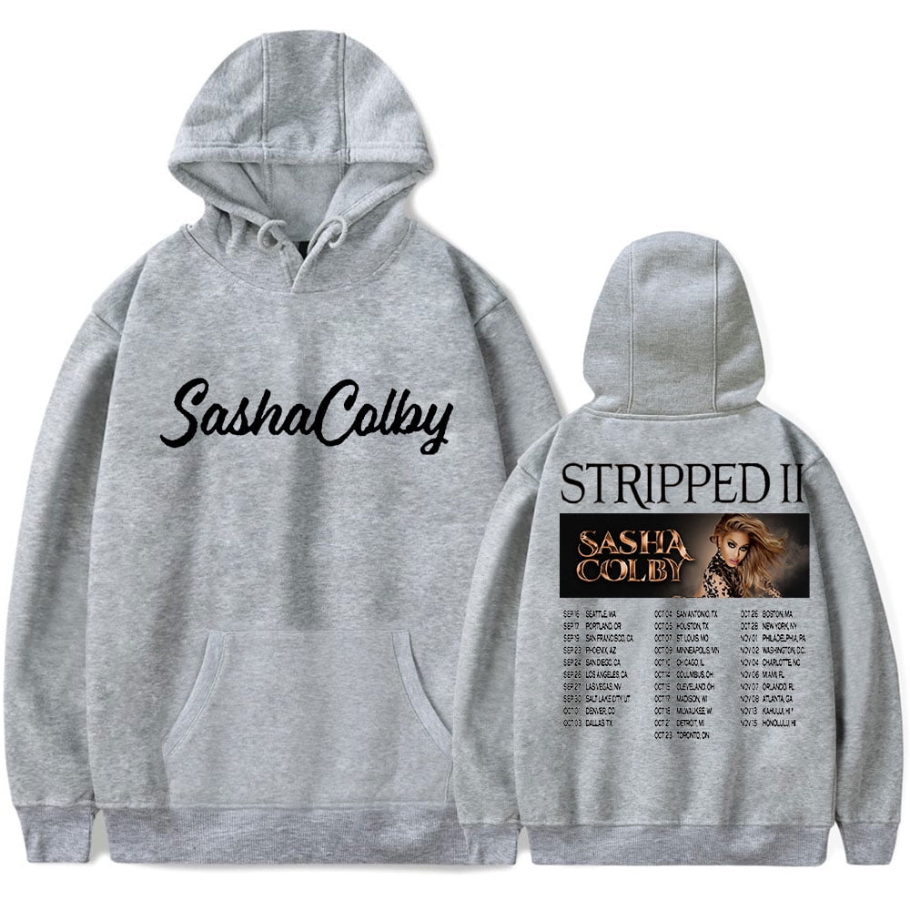 Sasha Colby Stripped II Tour Hoodies Long Sleeve Streetwear Cosplay ...