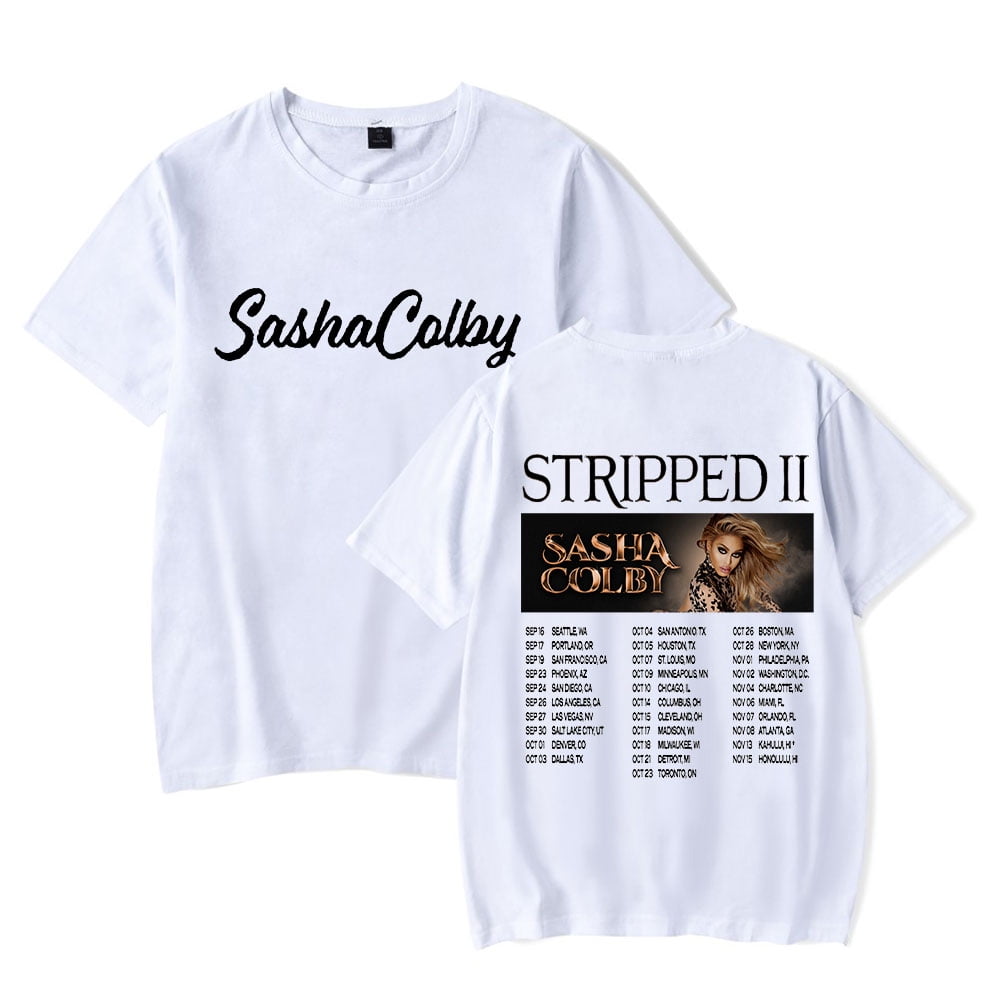 Sasha Colby Stripped II Tour Merch T-shirts Women Men Cosplay ...