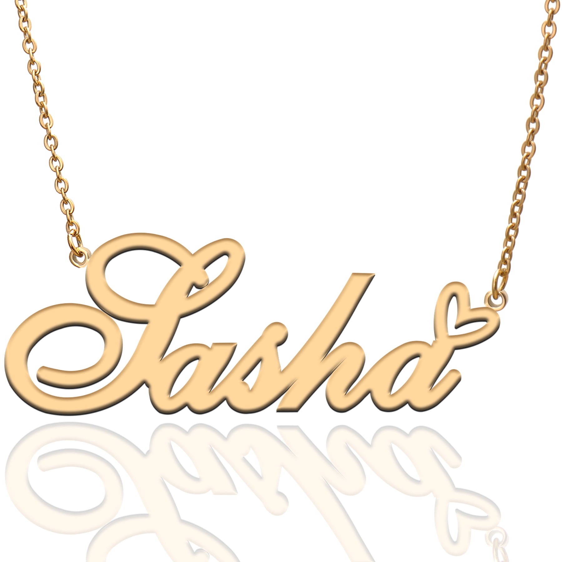 Sasha Custom Name Necklace Customized Personalized Plated Name Necklace ...