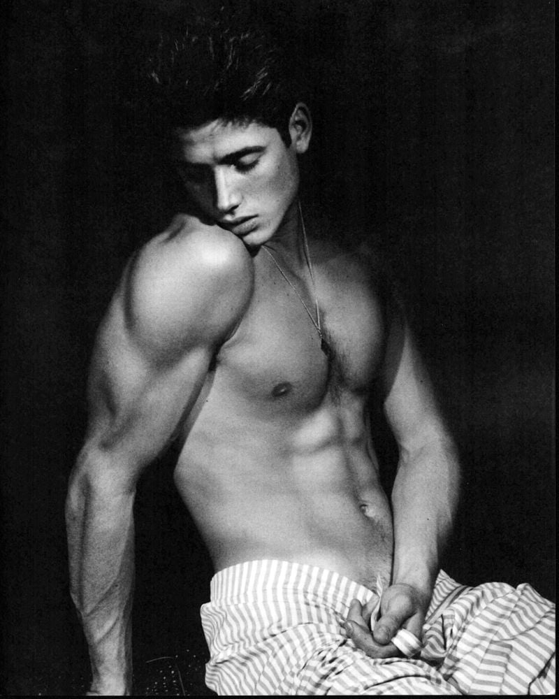 Sasha Mitchell Shirtless In Striped Pants Black And White Photo Print (8 x 10) - Item # MVM59013 ...
